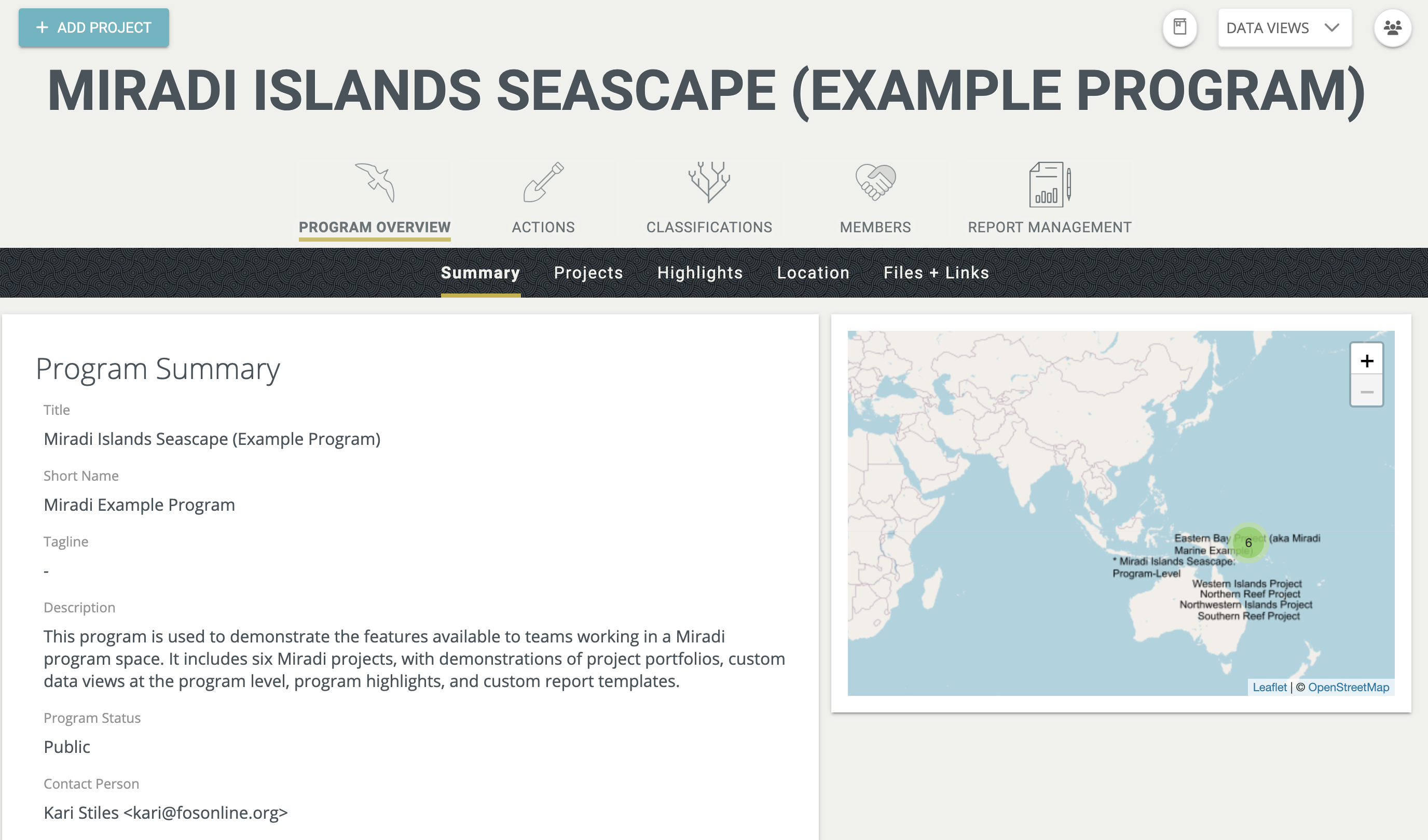 Create spatial data for Miradi projects, programs and factors – Miradi ...