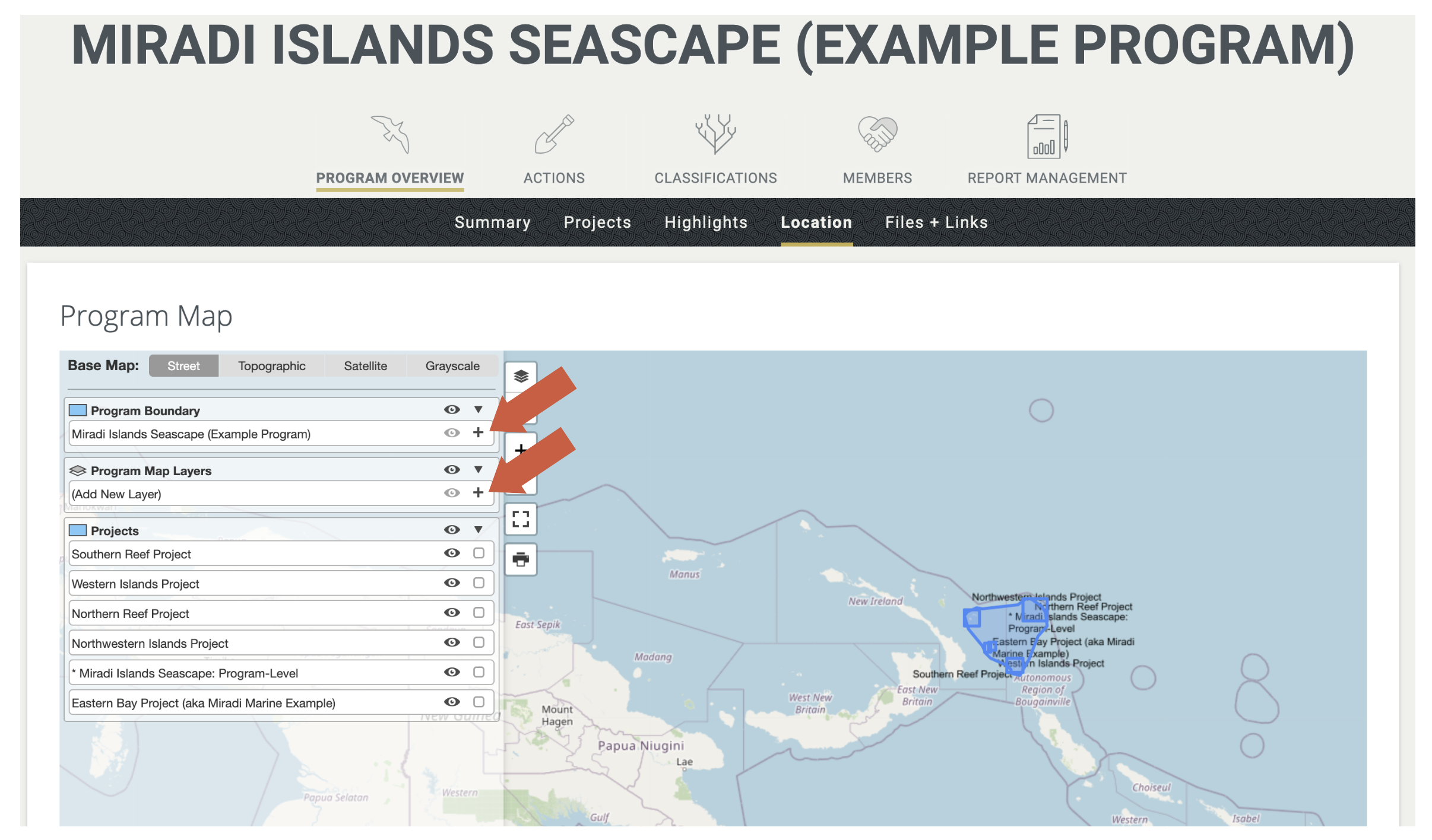 Import spatial data to your Miradi project or program – Miradi Help Center