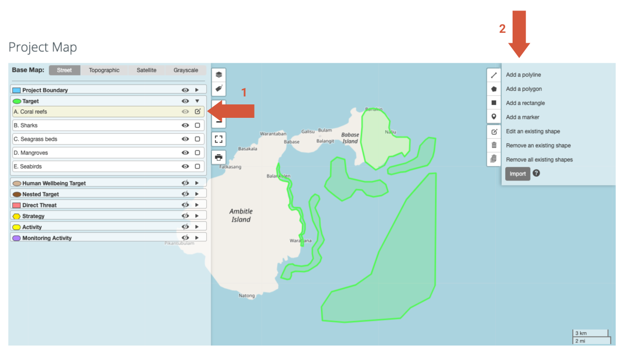 Create spatial data for Miradi projects, programs and factors – Miradi ...