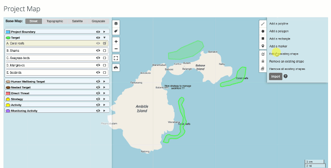 Create spatial data for Miradi projects, programs and factors – Miradi ...