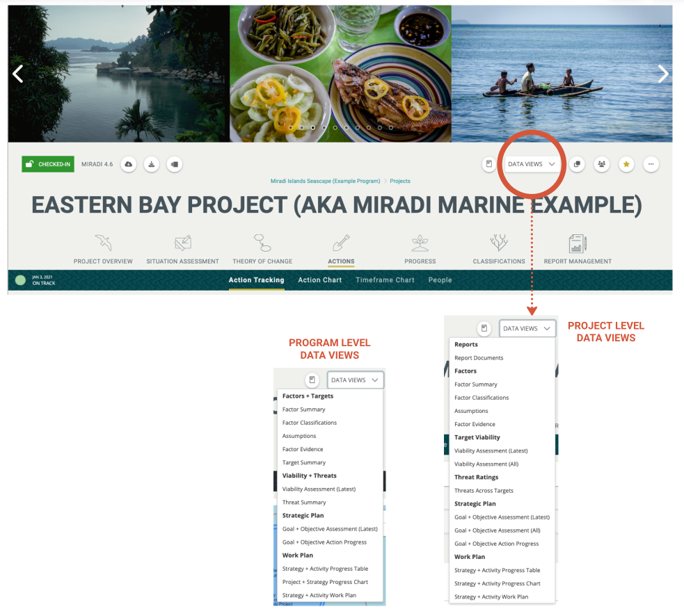 Data Views Analyze And Export Data In Tables Miradi Help Center