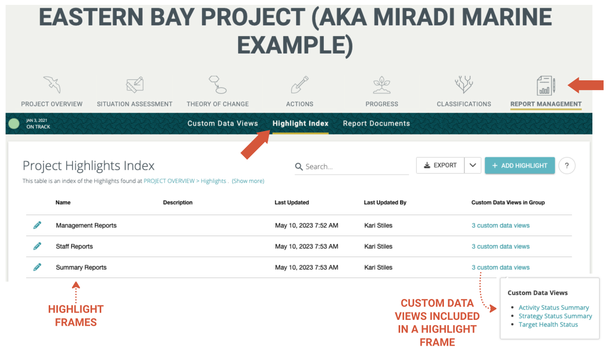 Data Views: Analyze and Export Data in Tables – Miradi Help Center