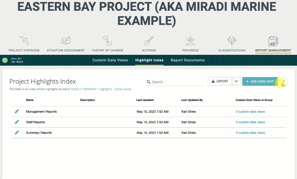 Data Views: Analyze and Export Data in Tables – Miradi Help Center