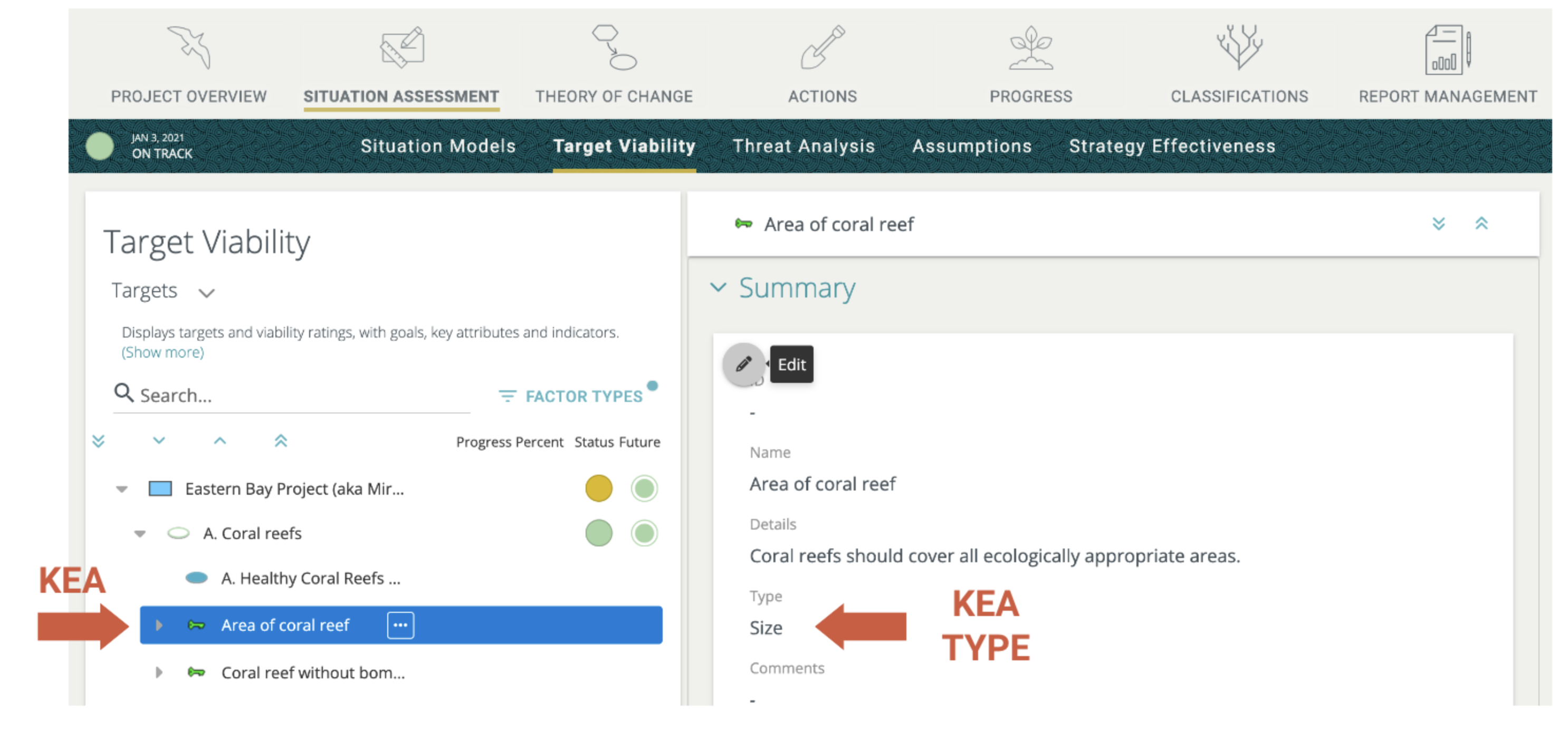 Target Viability Assessment – Miradi Help Center