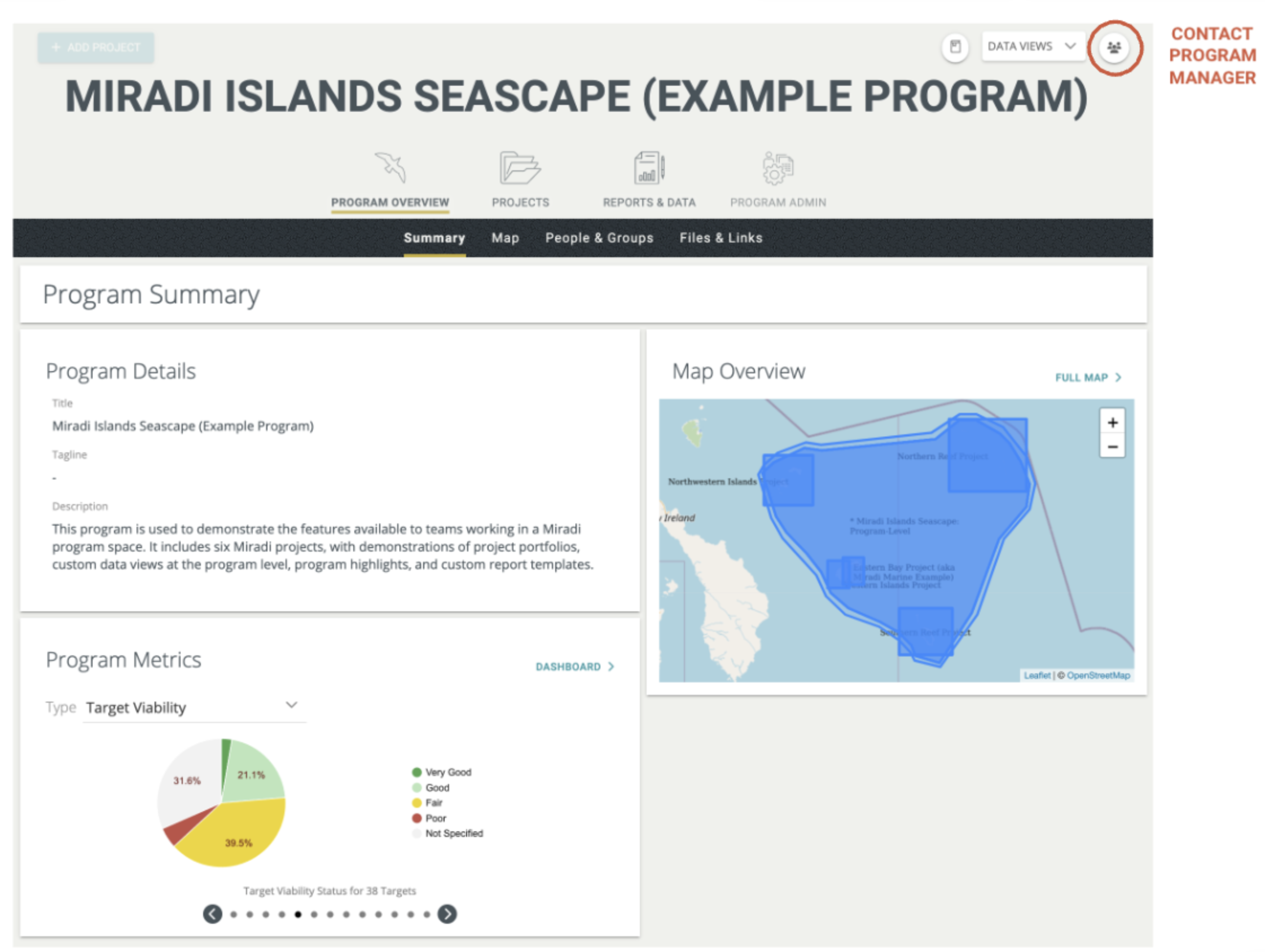 Program Status and "Standalone Projects" – Miradi Help Center