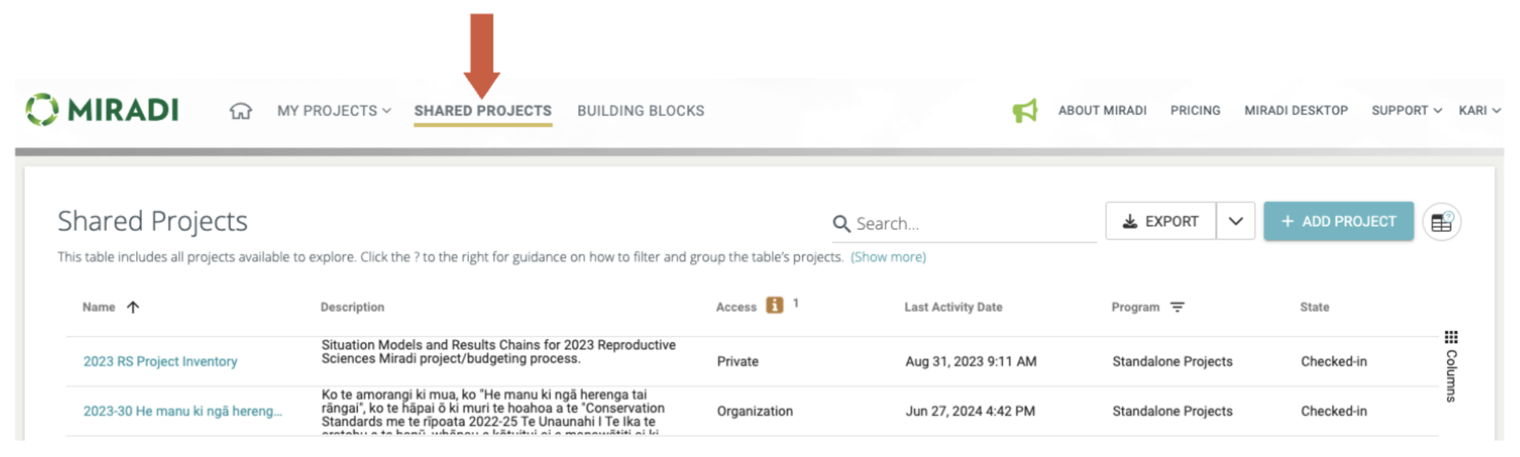 Program Status and "Standalone Projects" – Miradi Help Center