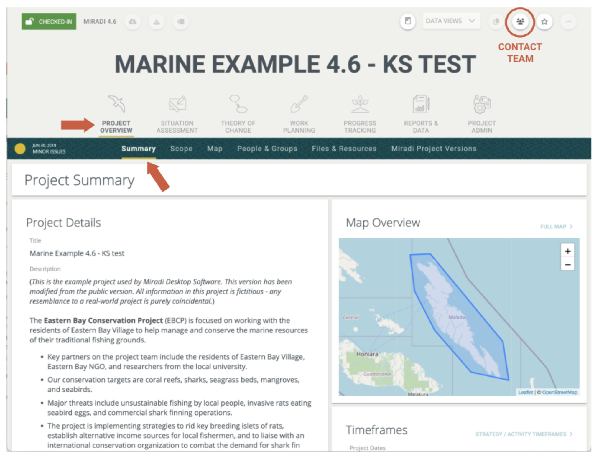 Program Status and "Standalone Projects" – Miradi Help Center