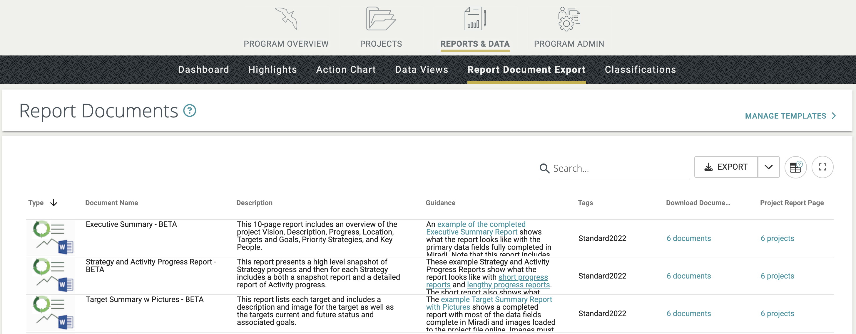 Custom Report Document Templates - Getting Started – Miradi Help Center