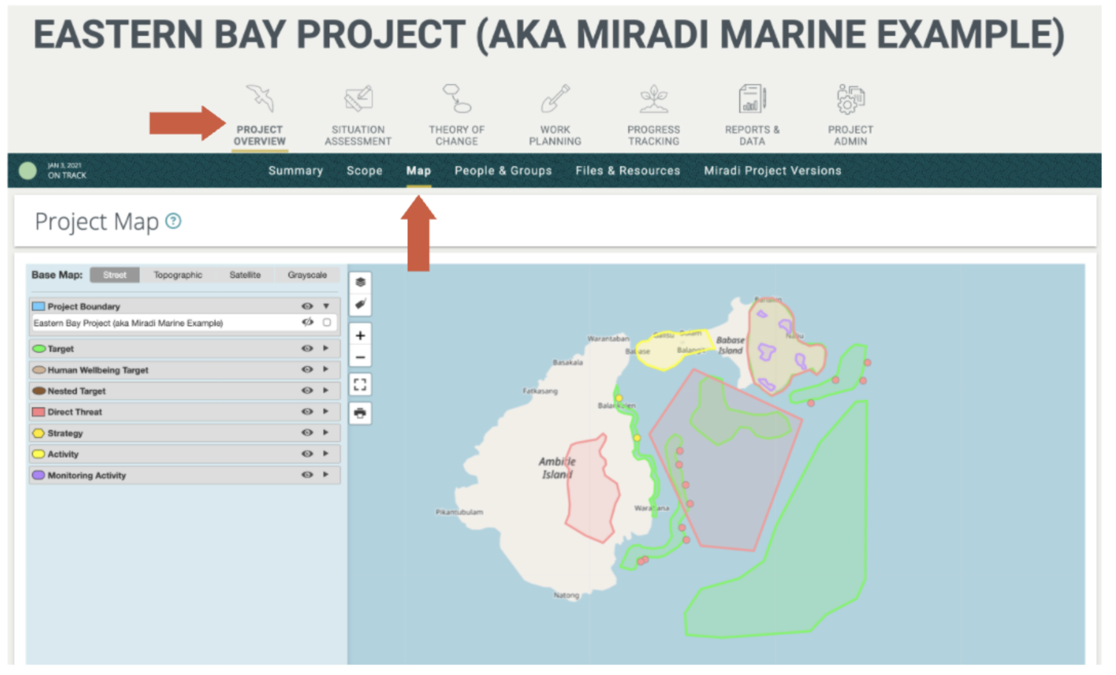 Create spatial data for Miradi projects, programs and factors – Miradi ...