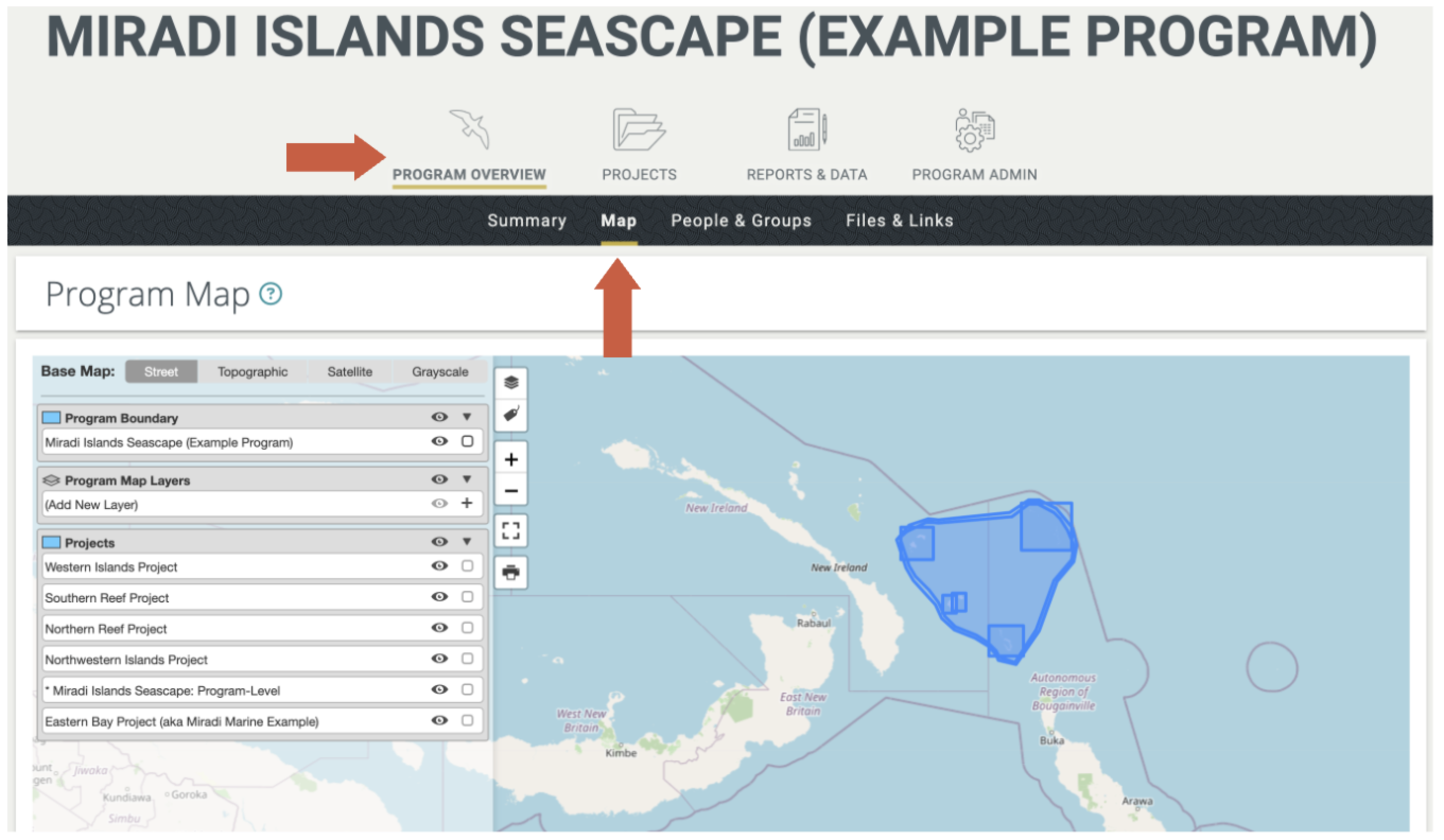 Create spatial data for Miradi projects, programs and factors – Miradi ...