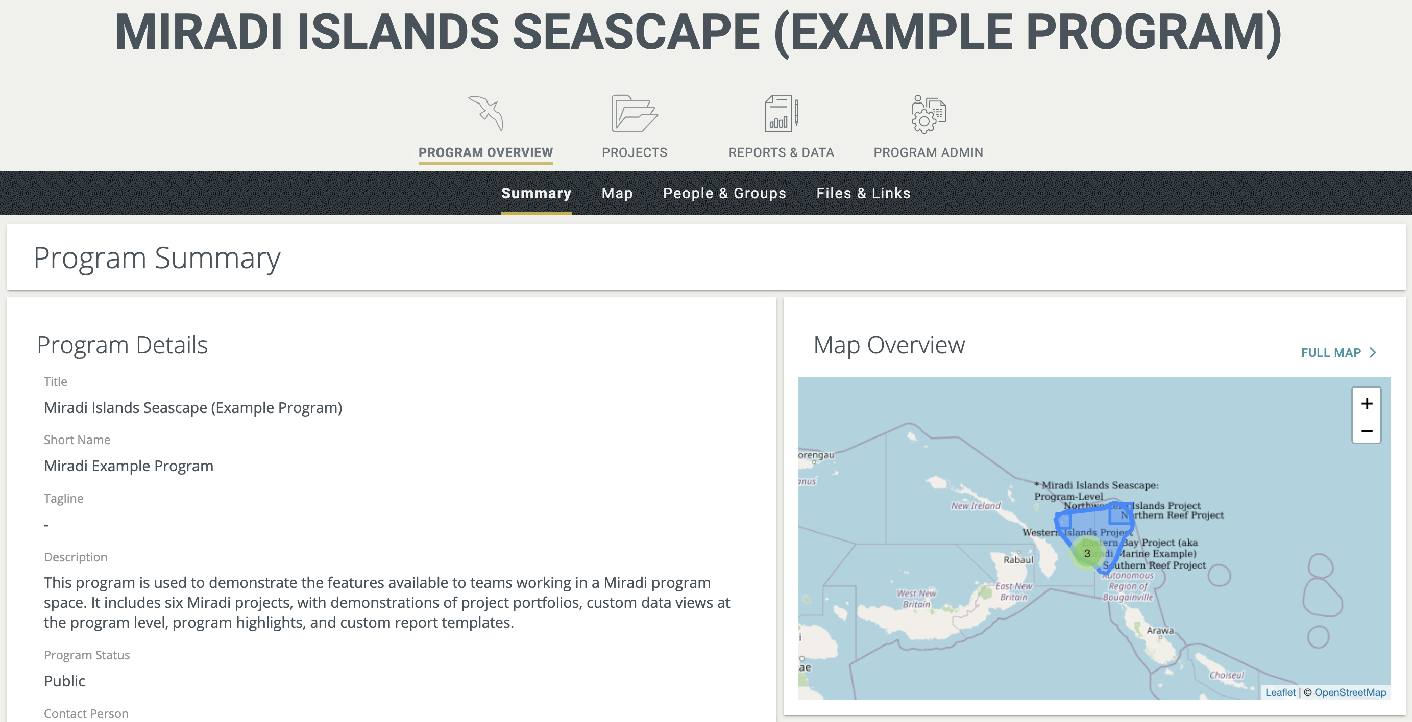 Create spatial data for Miradi projects, programs and factors – Miradi ...
