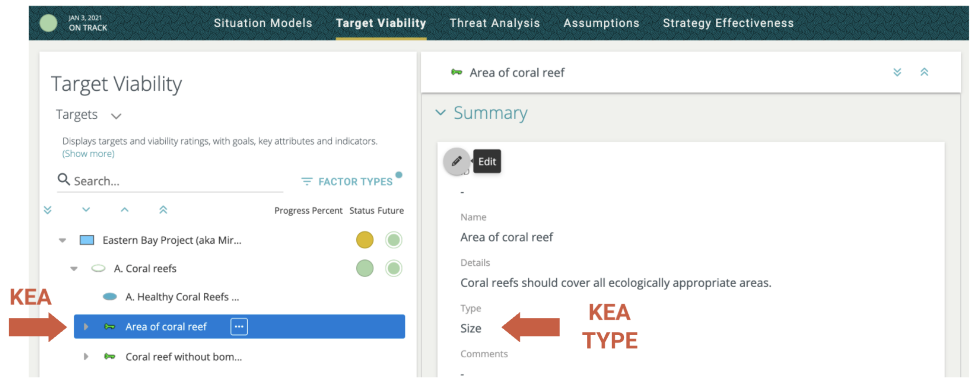 Target Viability Assessment – Miradi Help Center