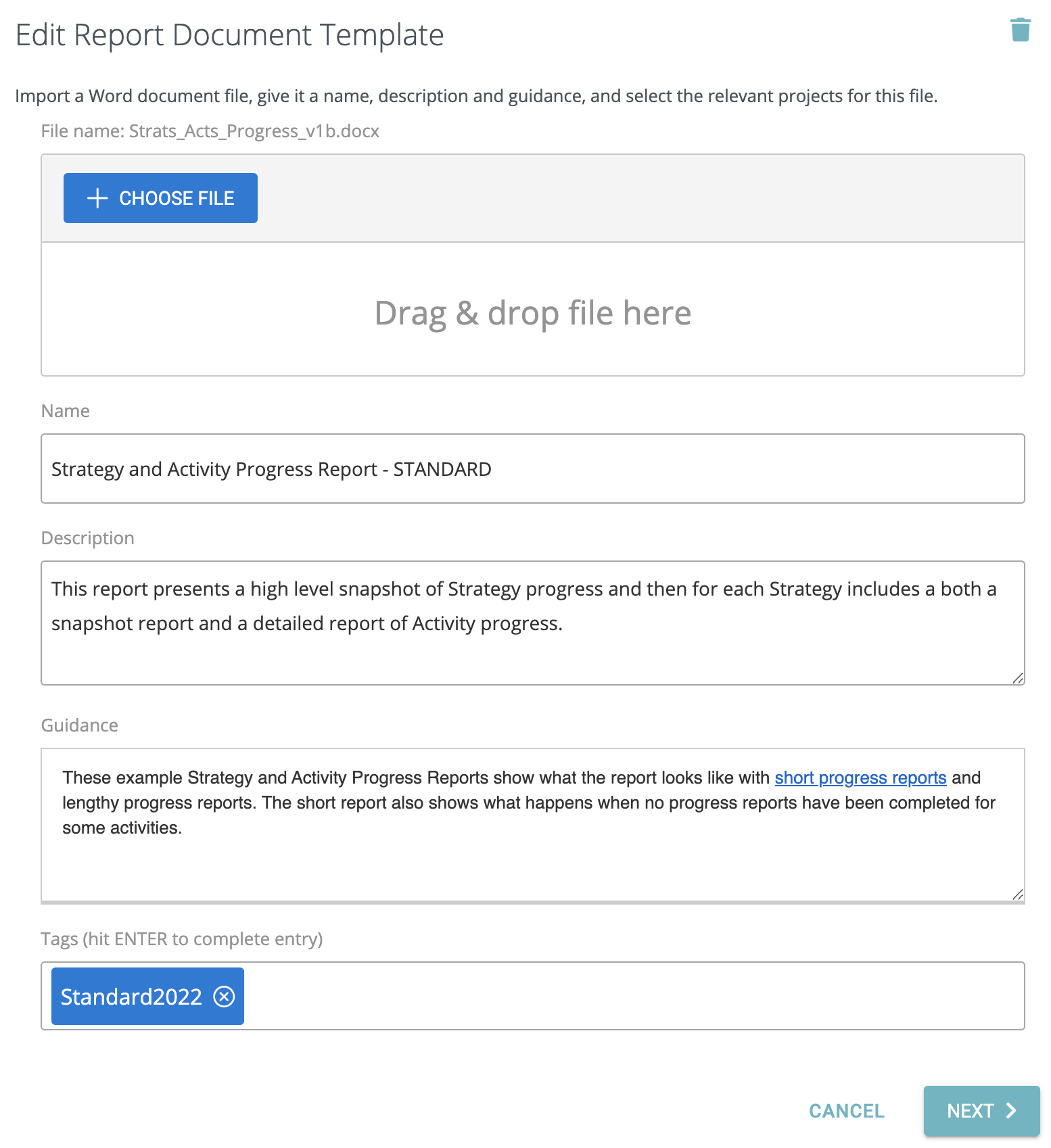 Custom Report Document Templates - Getting Started – Miradi Help Center